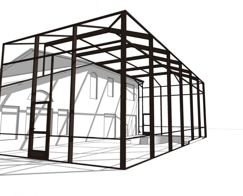 Before & after: seamless two-story pool enclosure installation in Bradenton