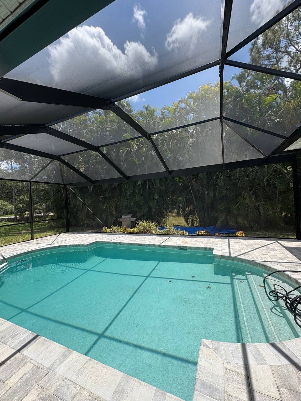 Pool Cage Replacement in Cape Coral with Picture View Wall